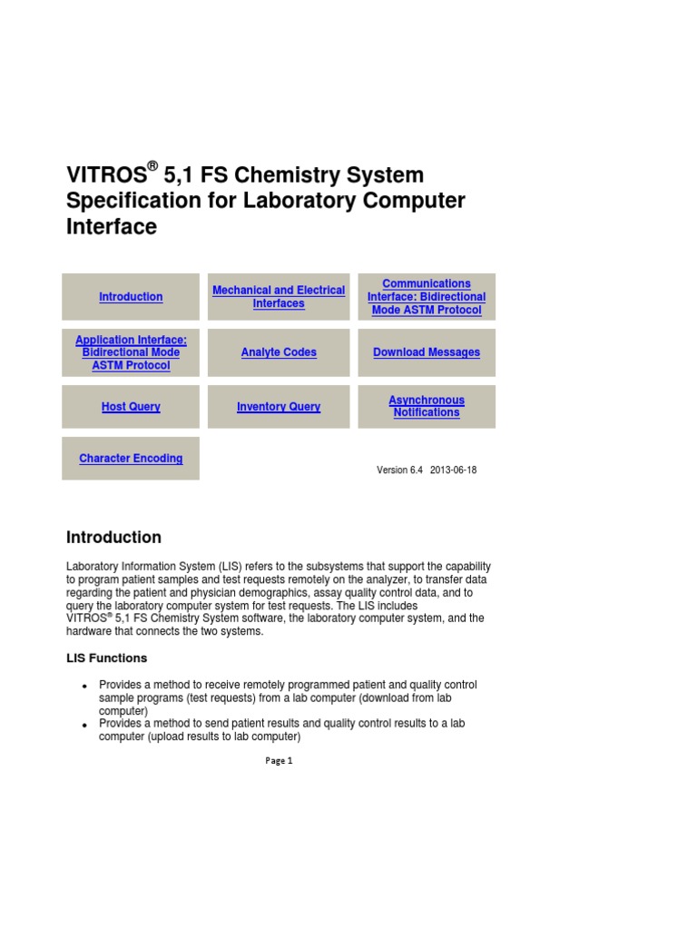 Vitros 5 - 1 | PDF | Digital Technology | Computer Data
