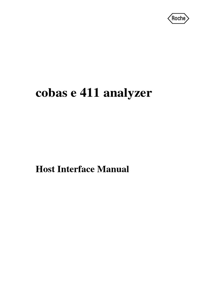 ROCHE Cobas U411 Host Interface Manual | PDF | Medical Laboratory ...