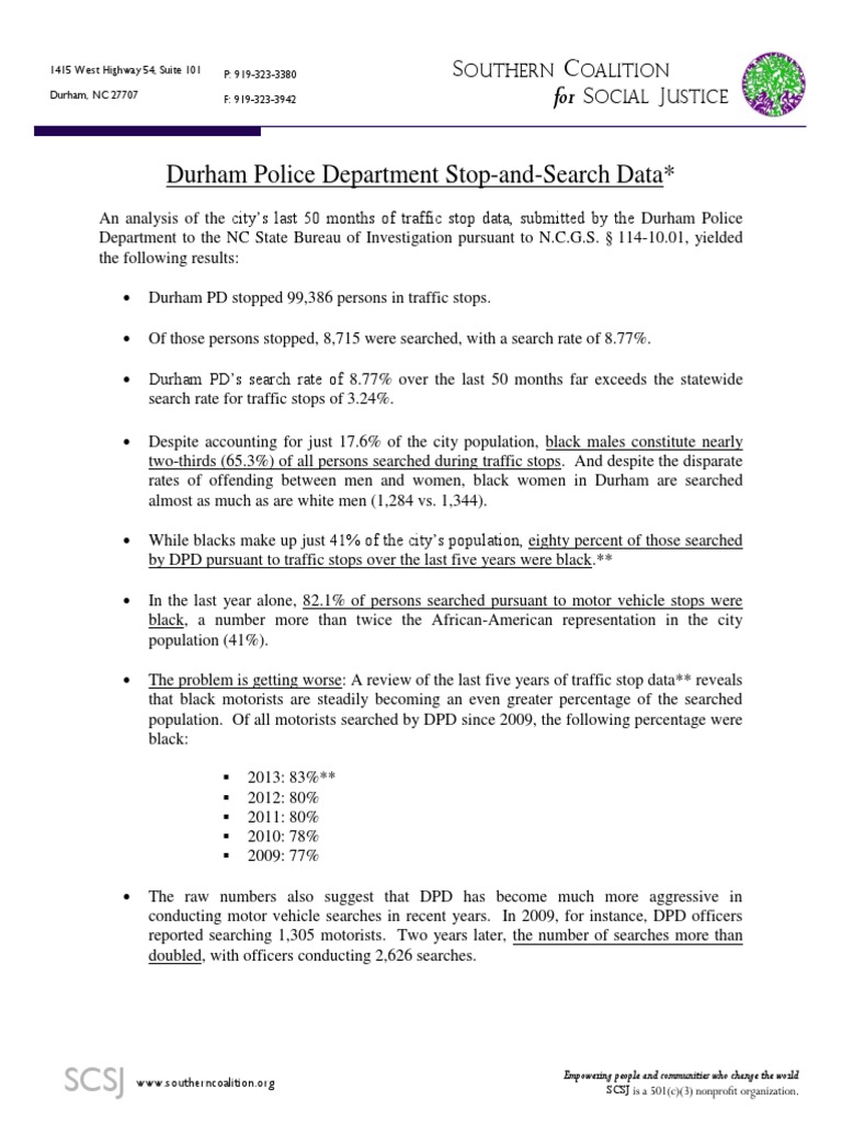 DPD Racial Profiling Fact Sheet | Download Free PDF | Racial Profiling ...