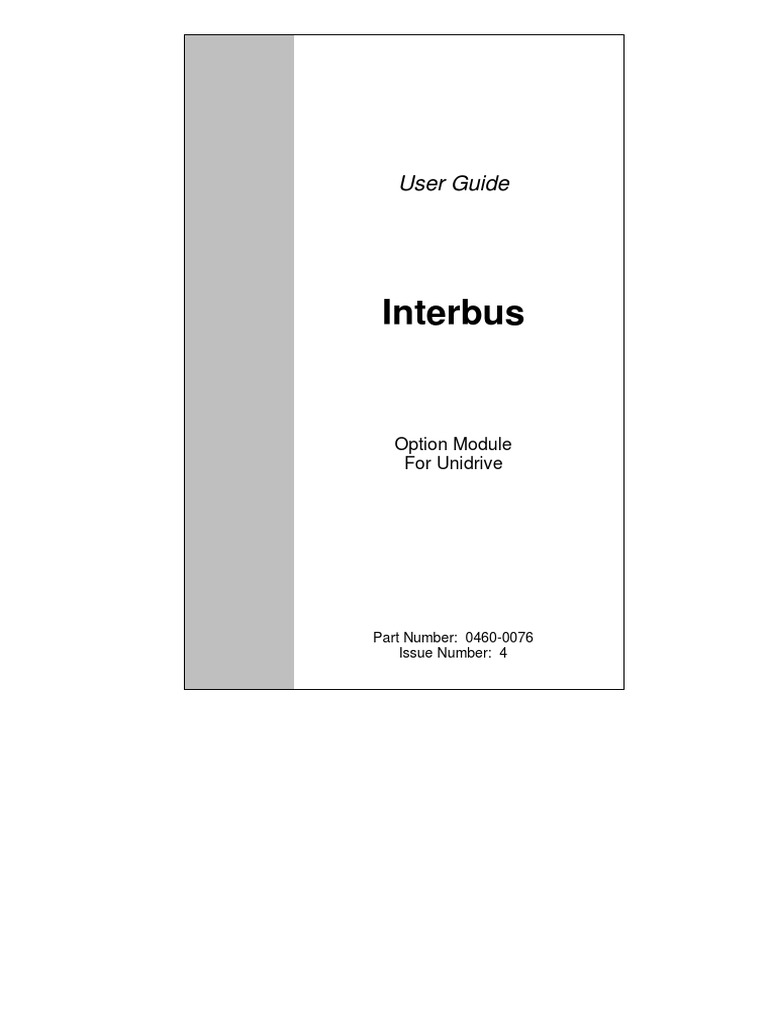 Interbus For Unidrive V3 | PDF | Node (Networking) | Parameter (Computer Programming)