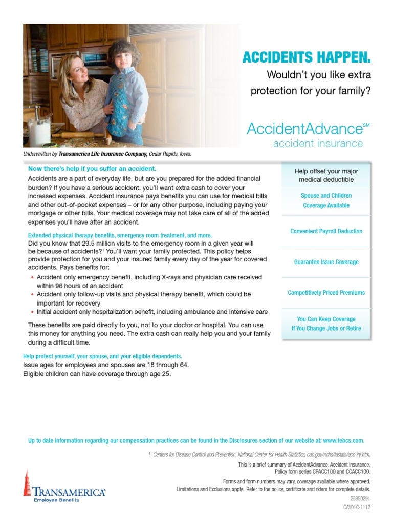 TransAmerica Accident Advance | PDF | Insurance | Emergency Department
