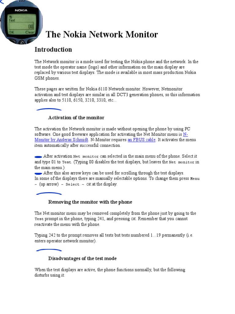 The Nokia Network Monitor - Some Examples of The Tests | Download Free ...