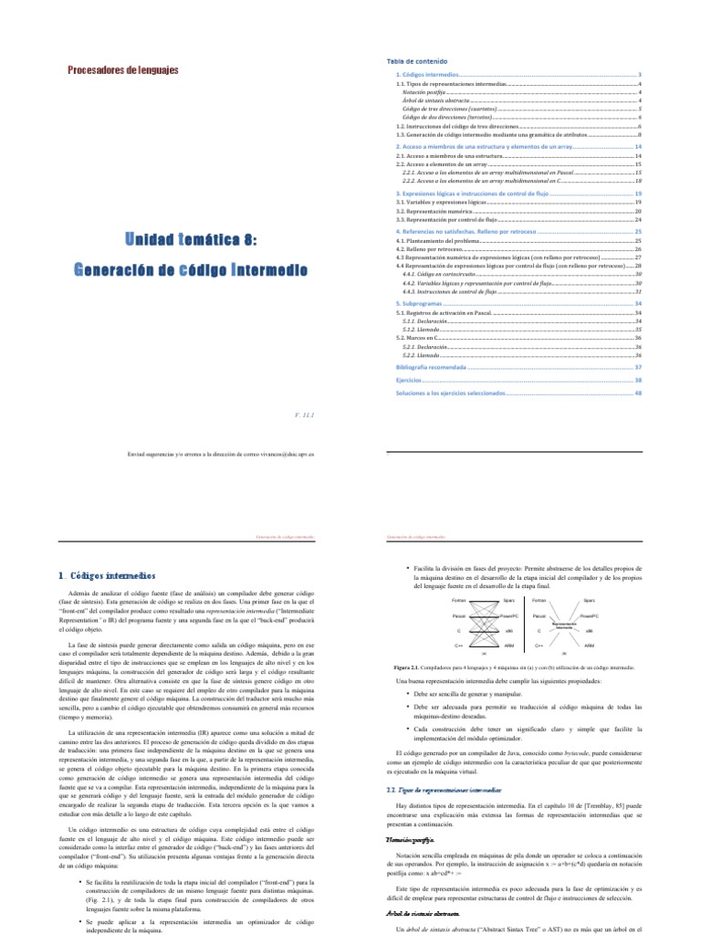 Generación de Código Intermedio | PDF