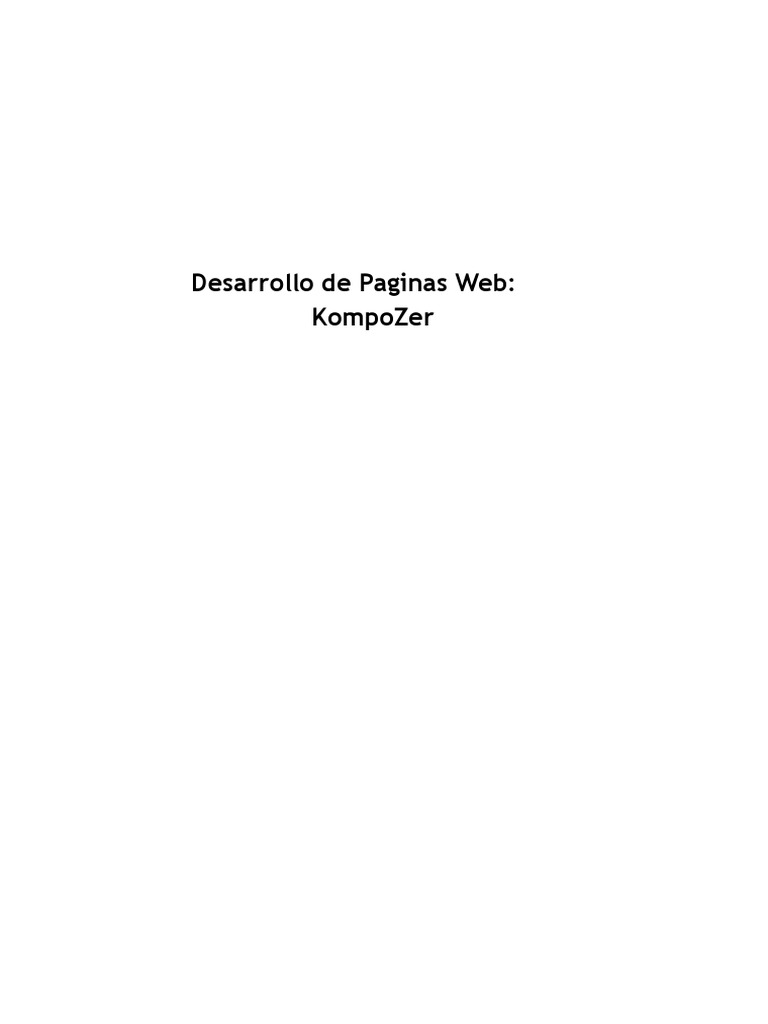 Tutorial Sencillo Kompozer | PDF | Hipervínculo | Red mundial