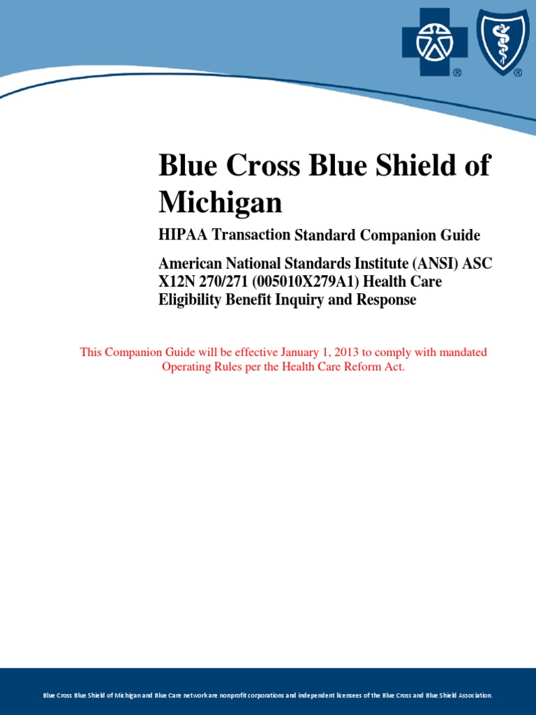 HIPAA EDI Guide for BCBSM Partners | PDF | Health Insurance Portability ...