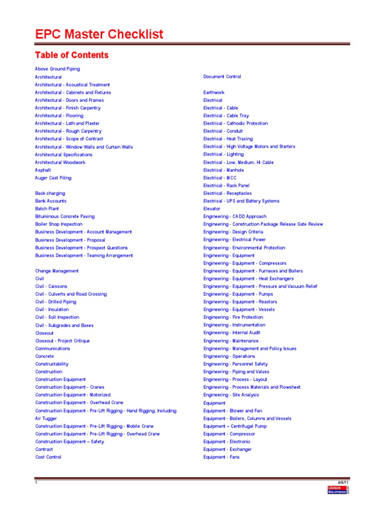 Epc Checklist | PDF | Framing (Construction) | Lumber