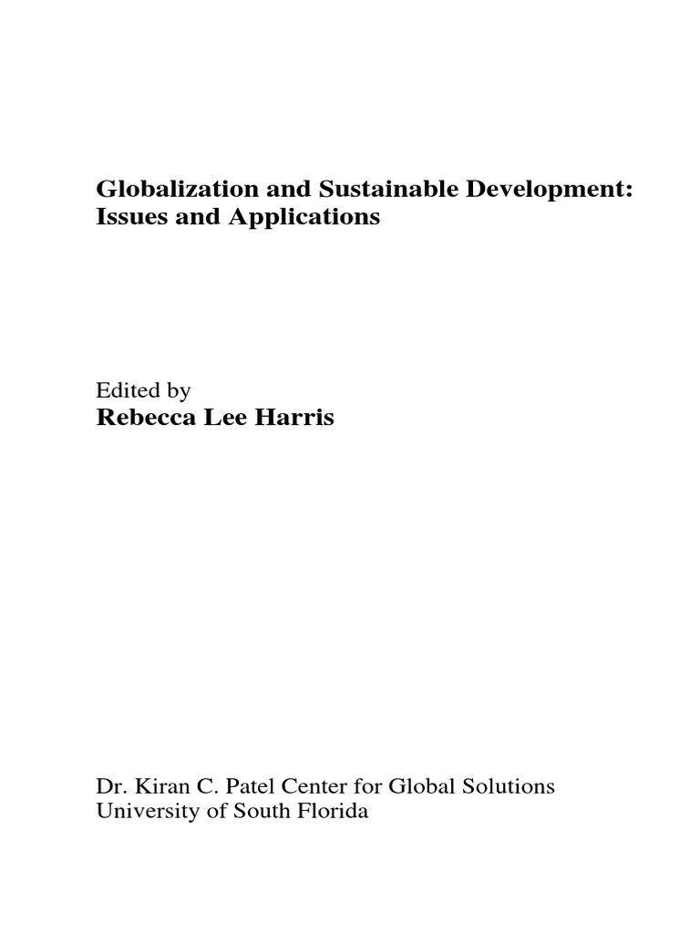 Globalisation And Sustainable Pdf Sustainability Sustainable
