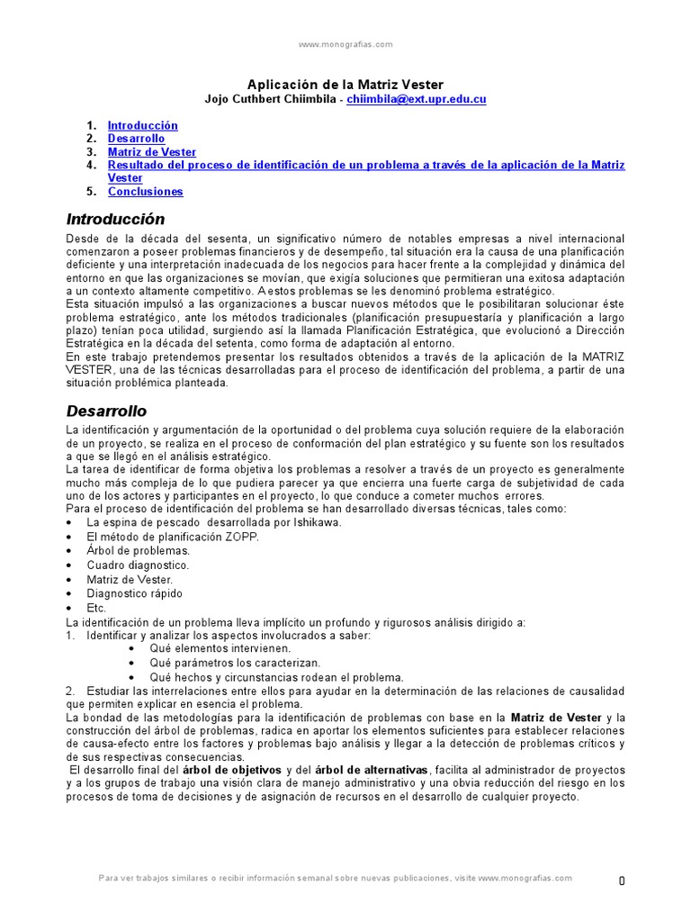 Aplicación de la Matriz Vester | PDF | Unión Europea | Planificación