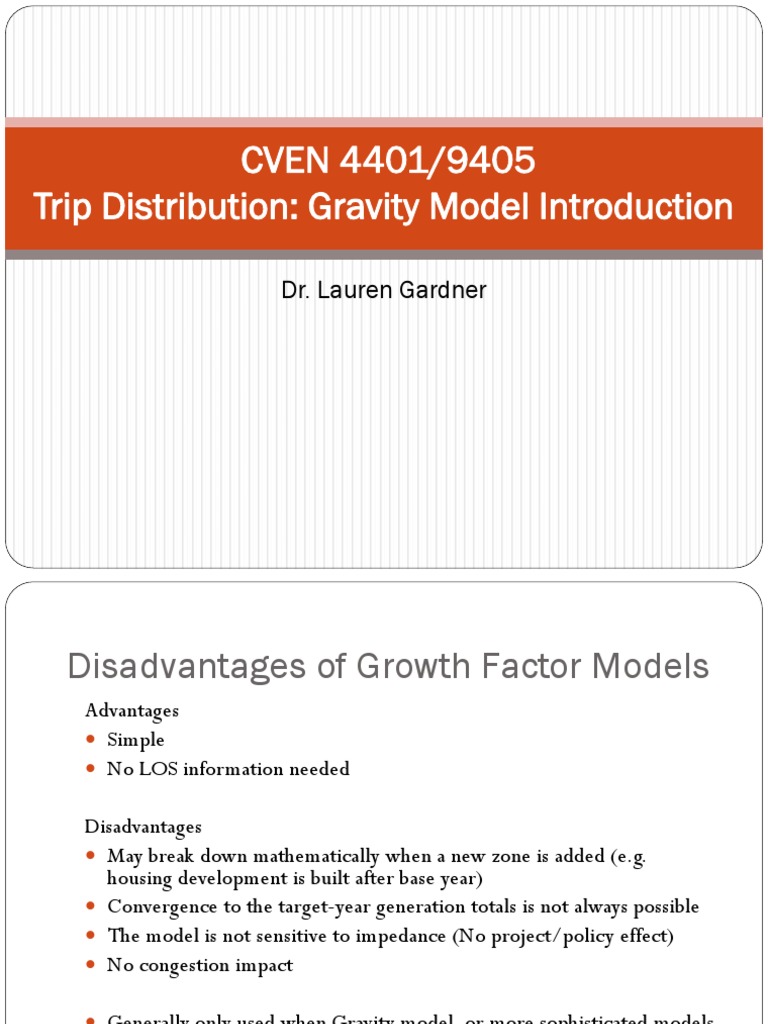 Urban Transport: 4401 - Gravity Model | PDF | Teaching Mathematics ...