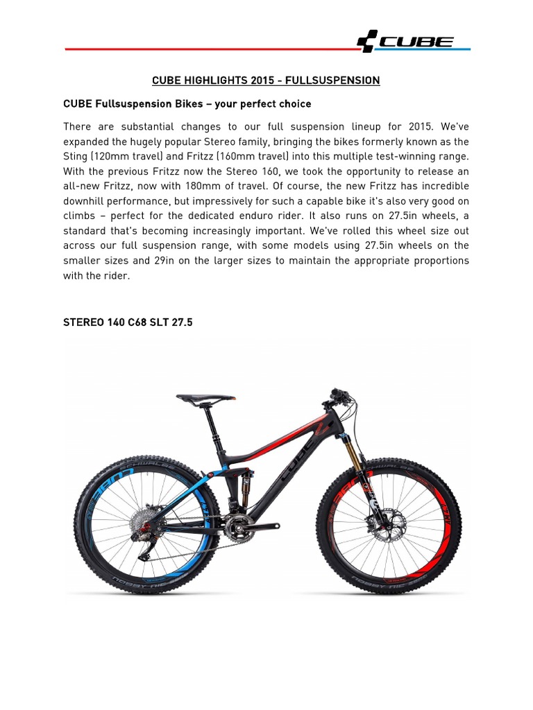 Cube Full Suspension 2015 Eng | PDF | Suspension (Vehicle) | Vehicle Parts