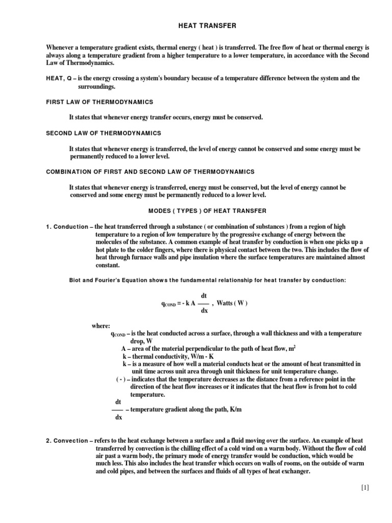 Heat, Q: Biot and Fourier's Equation Shows The Fundamental Relationship ...