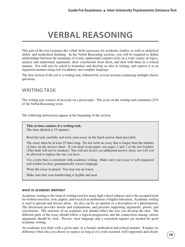 Verbal Reasoning Examples With Explanations | PDF | Essays | Syntax