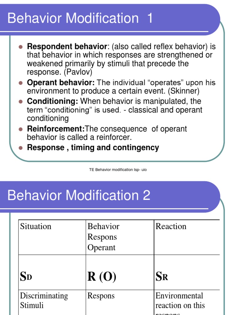 Behavior Modification | PDF | Reinforcement | Metaphysics Of Mind