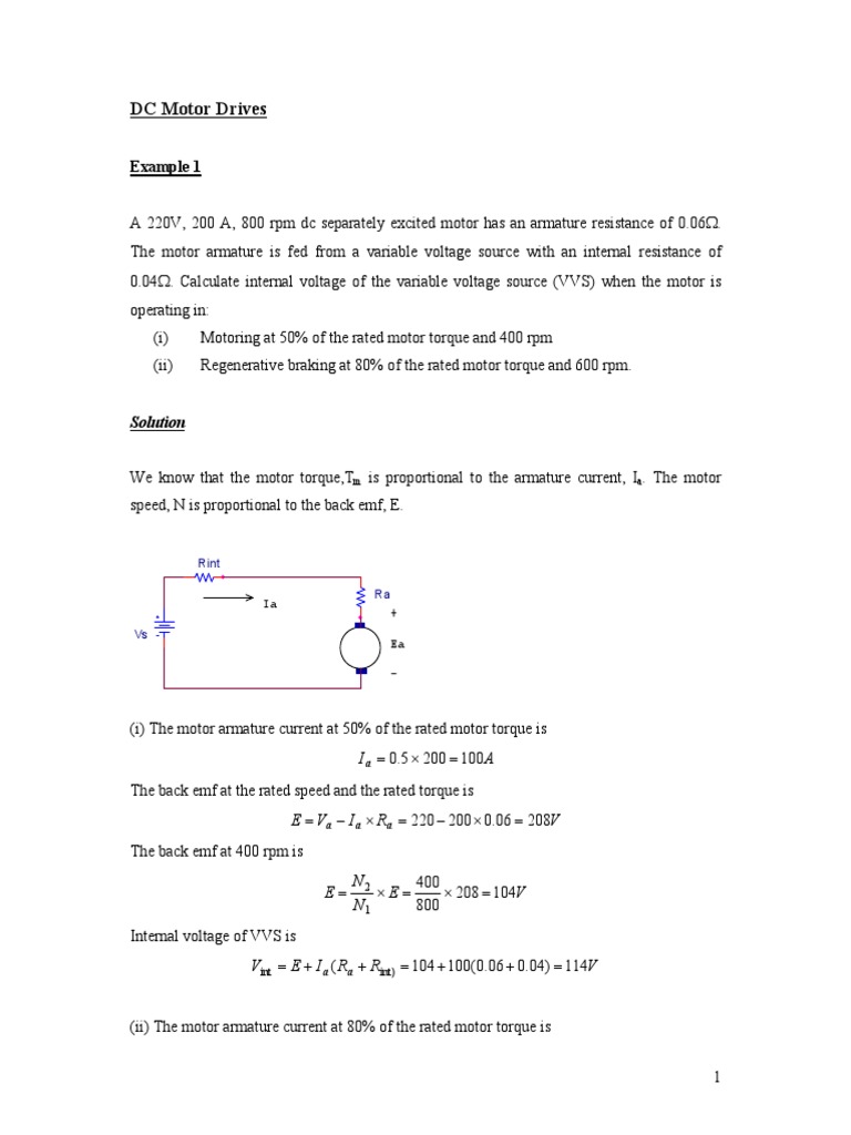 Problems & Solutions On Electric Drives | PDF | Electric Motor ...