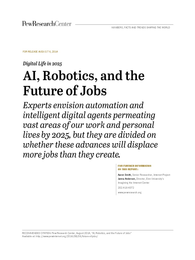 Future of AI Robotics and Jobs | PDF | Artificial Intelligence ...