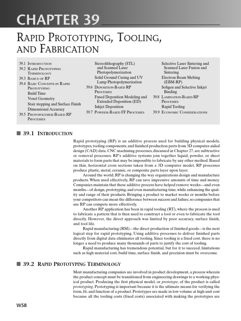 R P, T, F: Apid Rototyping Ooling AND Abrication | PDF | 3 D Printing ...