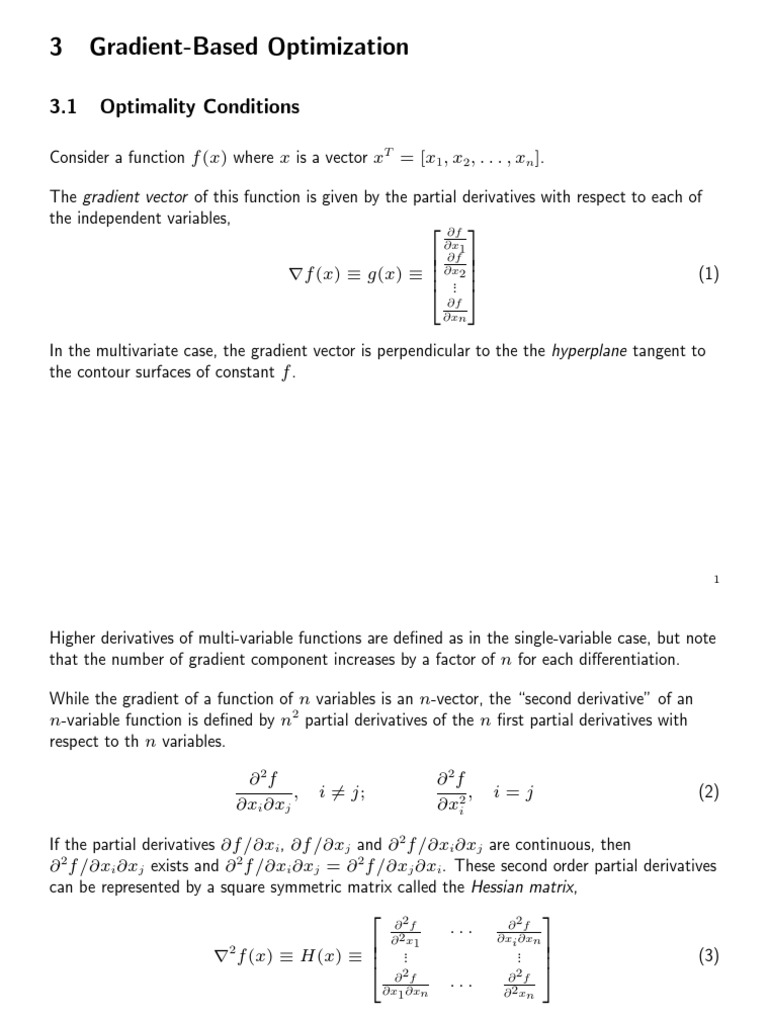 Gradient-Based Optimization Techniques | PDF | Derivative | Systems Analysis