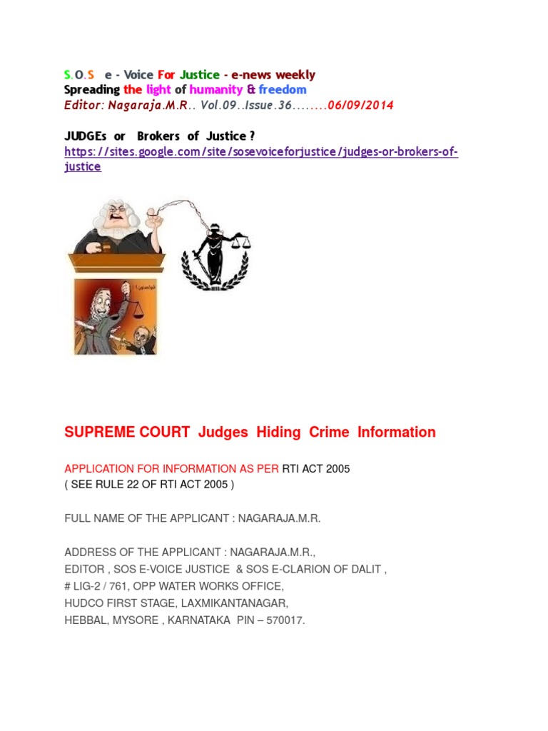 SUPREME COURT Judges Hiding Crime Information | PDF | Judge | Police