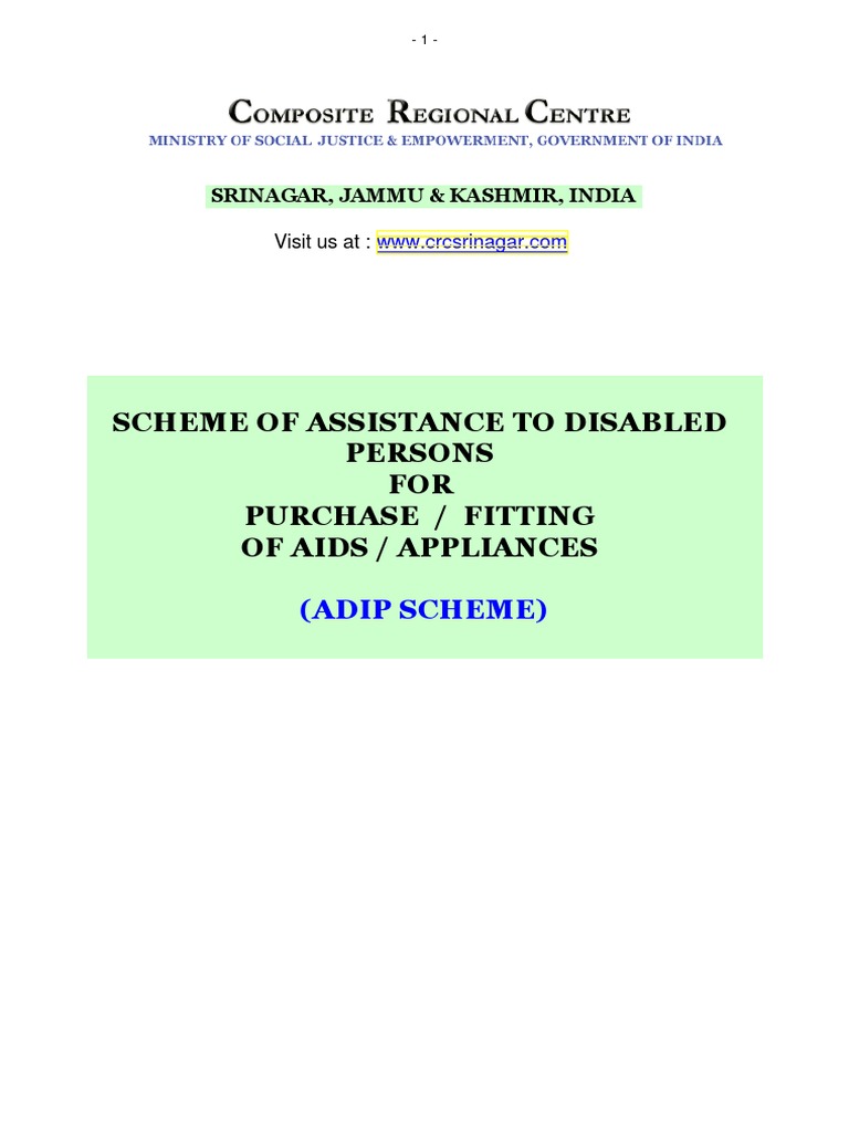 ADIP Scheme | Disability | Non Governmental Organization