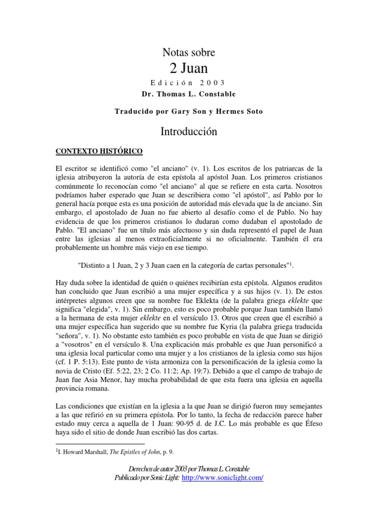 Thomas L. Constable - 2juan | PDF | Verdad | Pablo el apóstol