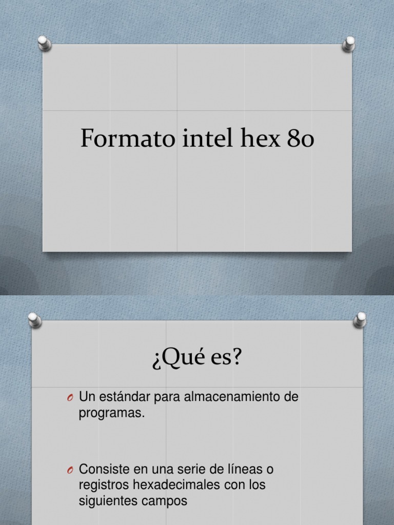 Formato Intel Hex 80: Guía Completa | PDF | Tecnología