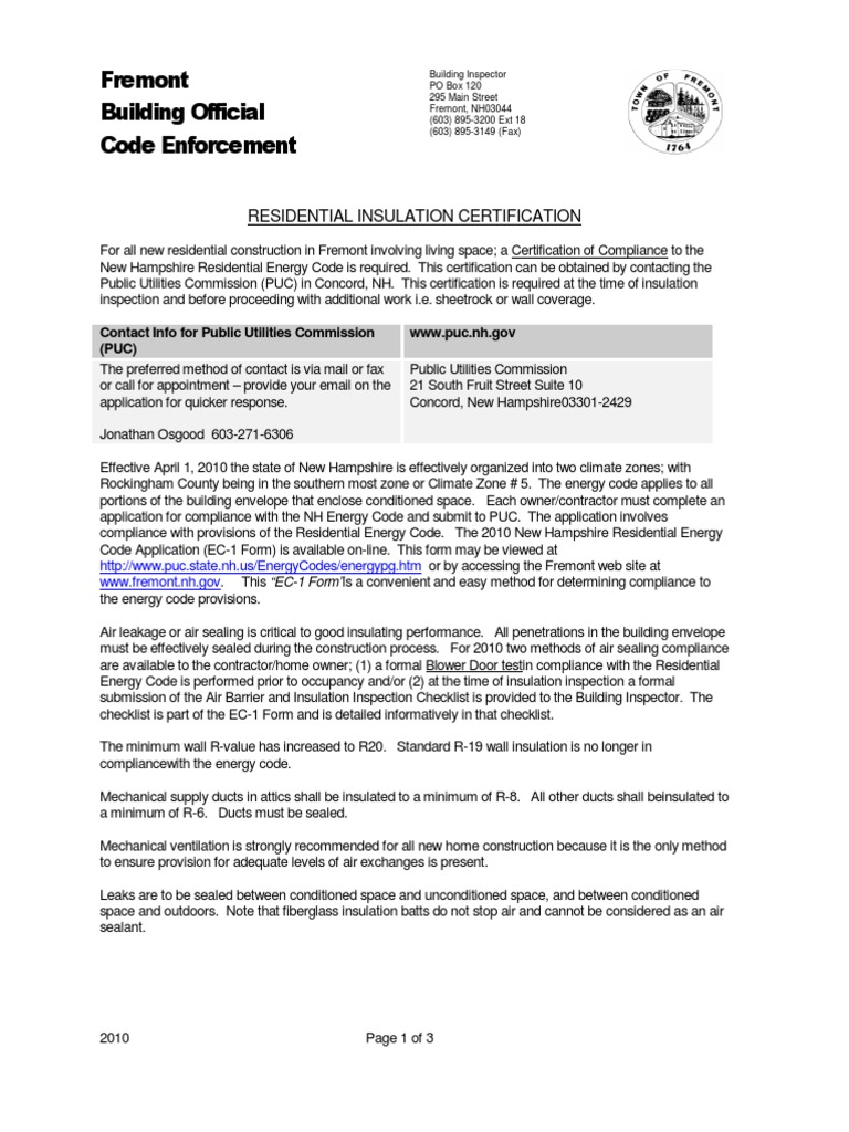 Residential Insulation Certification Requirements | PDF | Building ...