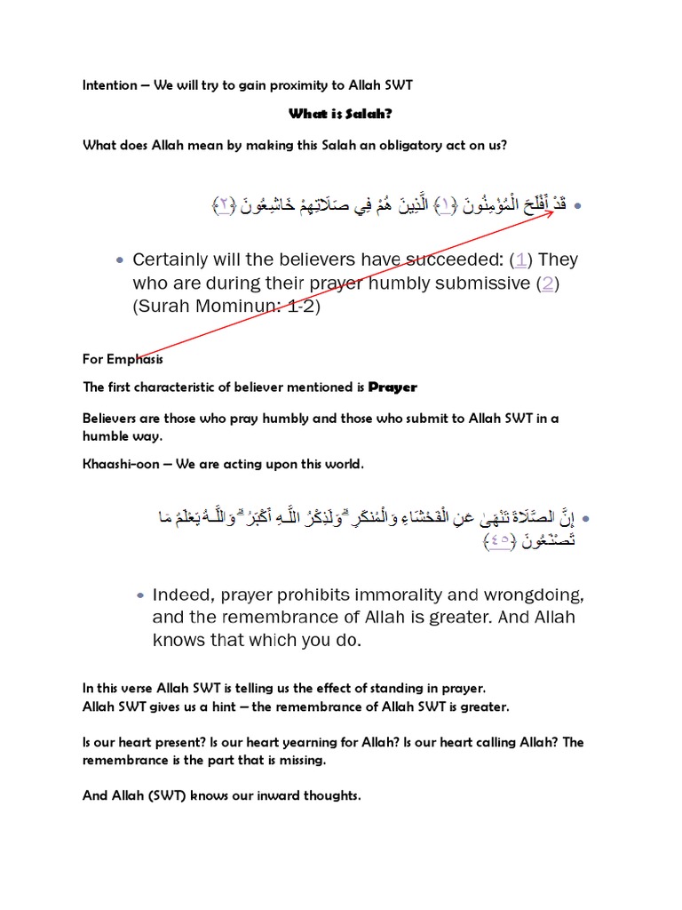 Importance of Salah and Remembrance of Allah | PDF | Salat | Islamic ...