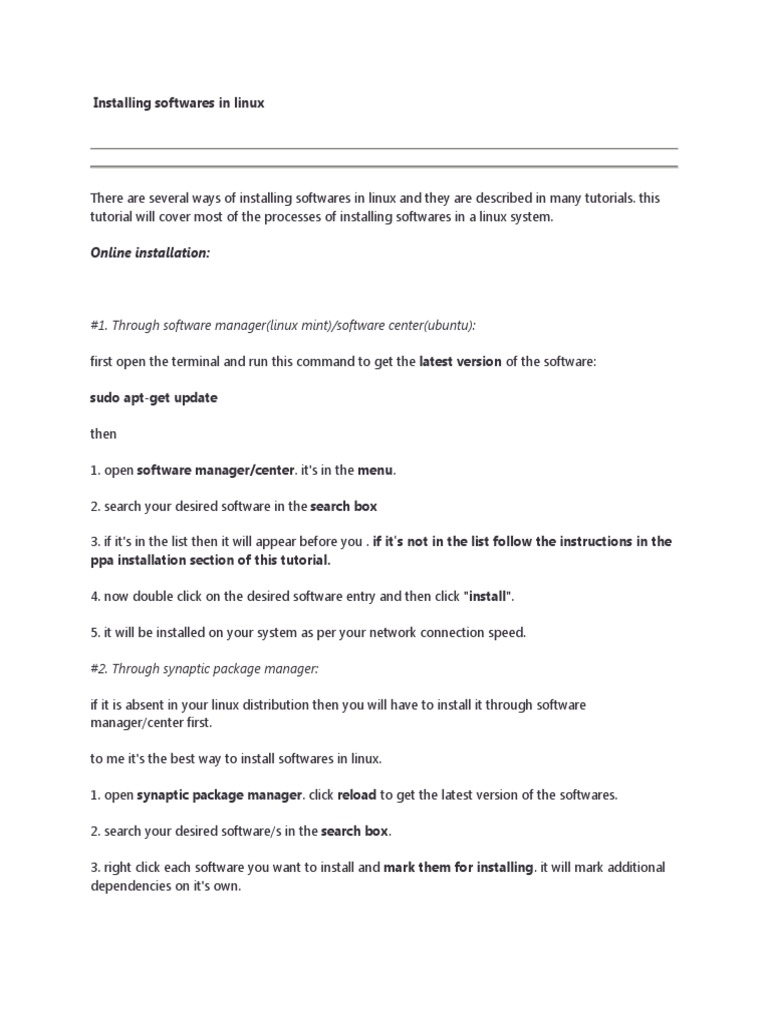 A Comprehensive Guide to Installing Software in Linux Through Various ...