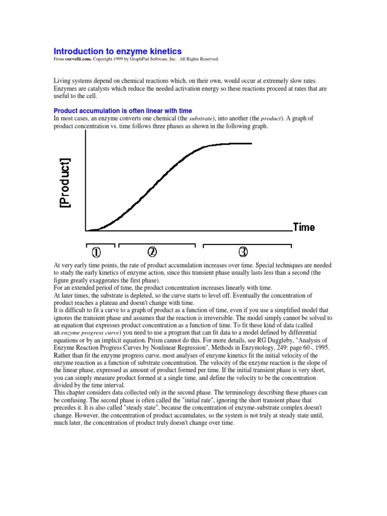 Introduction To Enzyme Kinetics | PDF | Enzyme Kinetics | Chemical ...