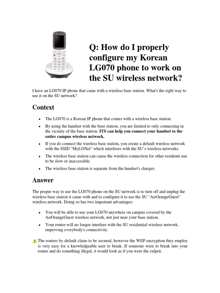 LG070 Phone Final | PDF | Base Station | Wireless Network