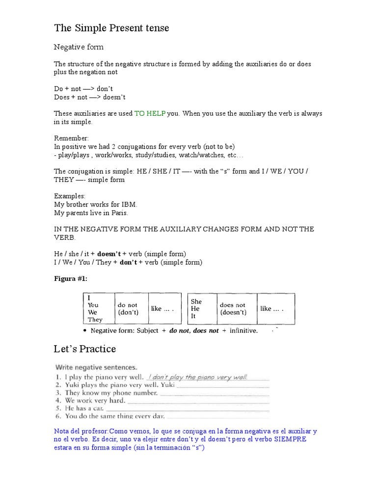 The Simple Present Tense | PDF | Semantic Units | Verb