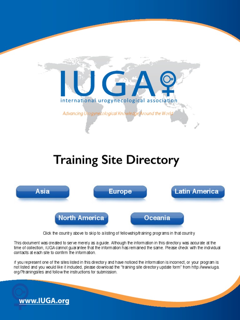 IUGA Training Site | Urology | Doctor Of Medicine
