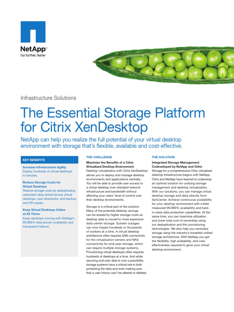 The Essential Storage Platform For Citrix Xendesktop: Infrastructure ...