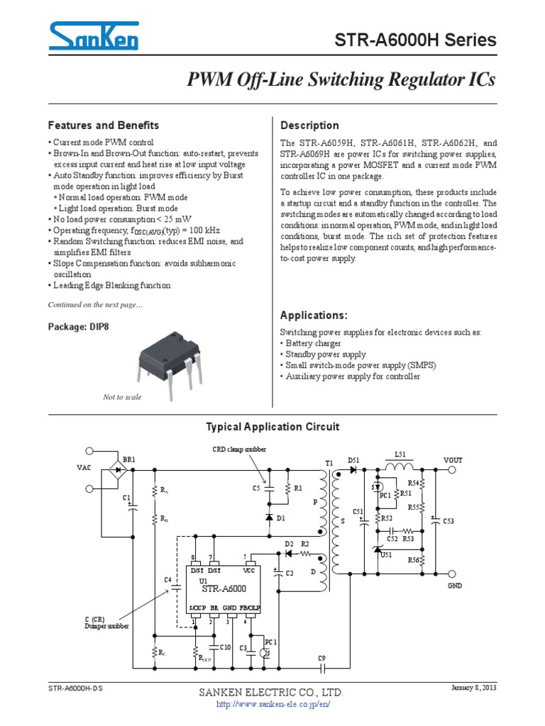 Str-A6059h Ds en PDF | PDF | Field Effect Transistor | Power Supply