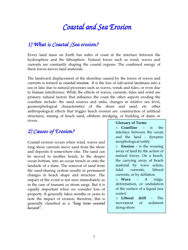 Coastal Erosion | PDF