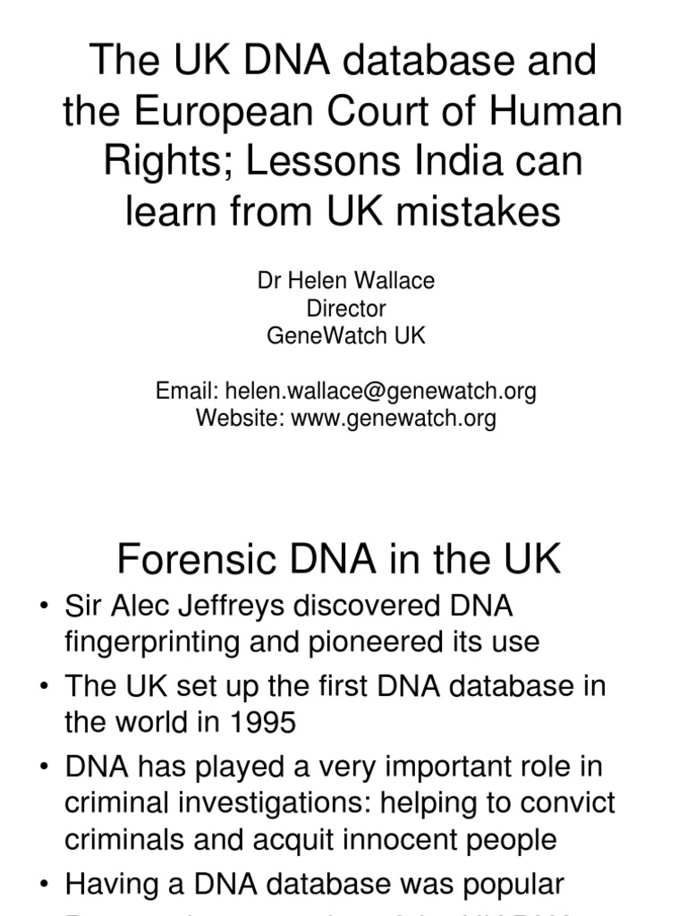 UK DNA Database Lessons | PDF | Dna Profiling | Crime Scene