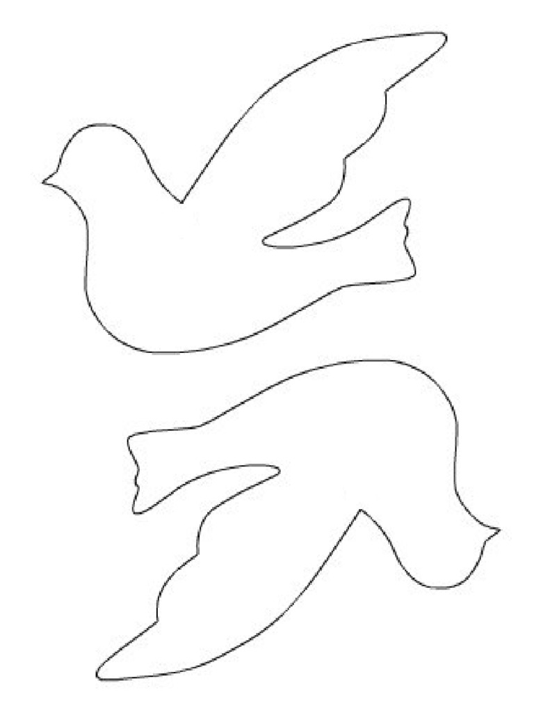 Printable Dove Puppet Outline | PDF | Language Arts & Discipline ...