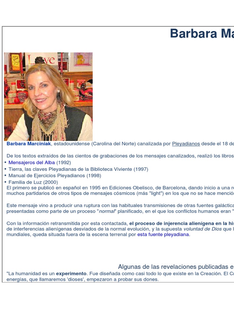 Barbara Marciniak | PDF | Homo Sapiens | Tierra