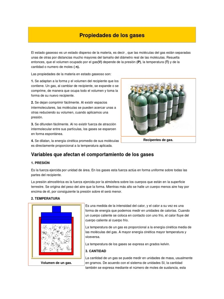 Propiedades de Los Gases | PDF