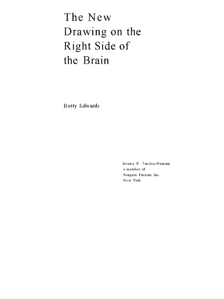 The New Drawing On The Right Side of The Brain | PDF