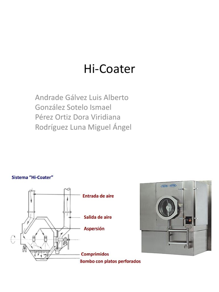 Características del Hi-Coater | PDF