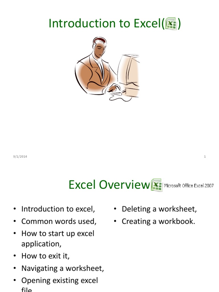 Introduction To Excel | PDF | Microsoft Excel | Spreadsheet