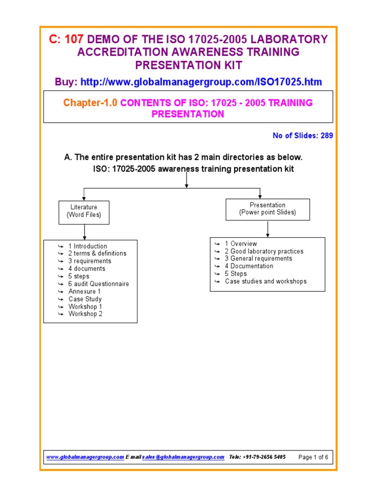 ISO 17025 Laboratory Accreditation Presentation | PDF