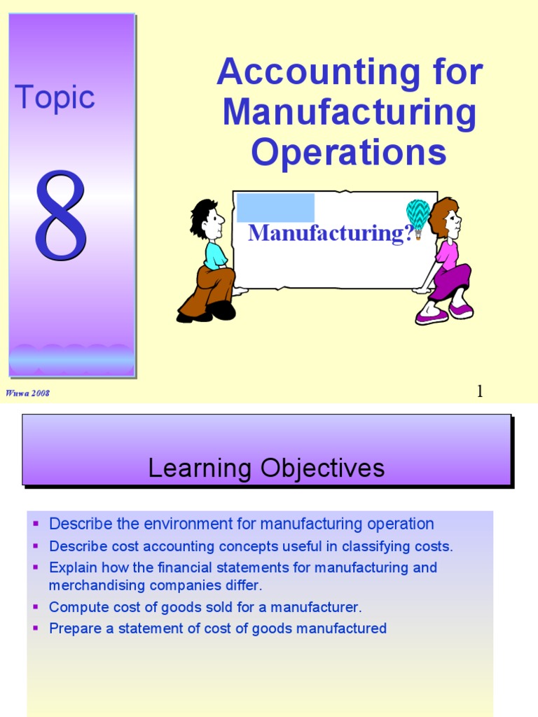 Topic 8 - Accounting For Manufacturing Operations | PDF | Cost Of Goods ...
