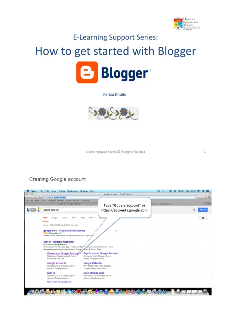 How To Get Started With Blogger | PDF | Web 2.0 | Websites