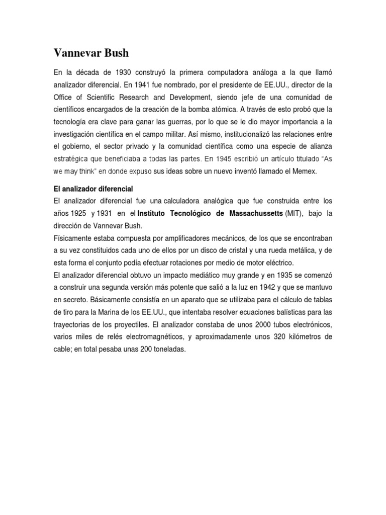 Vannevar Bush | PDF | Informática | Science