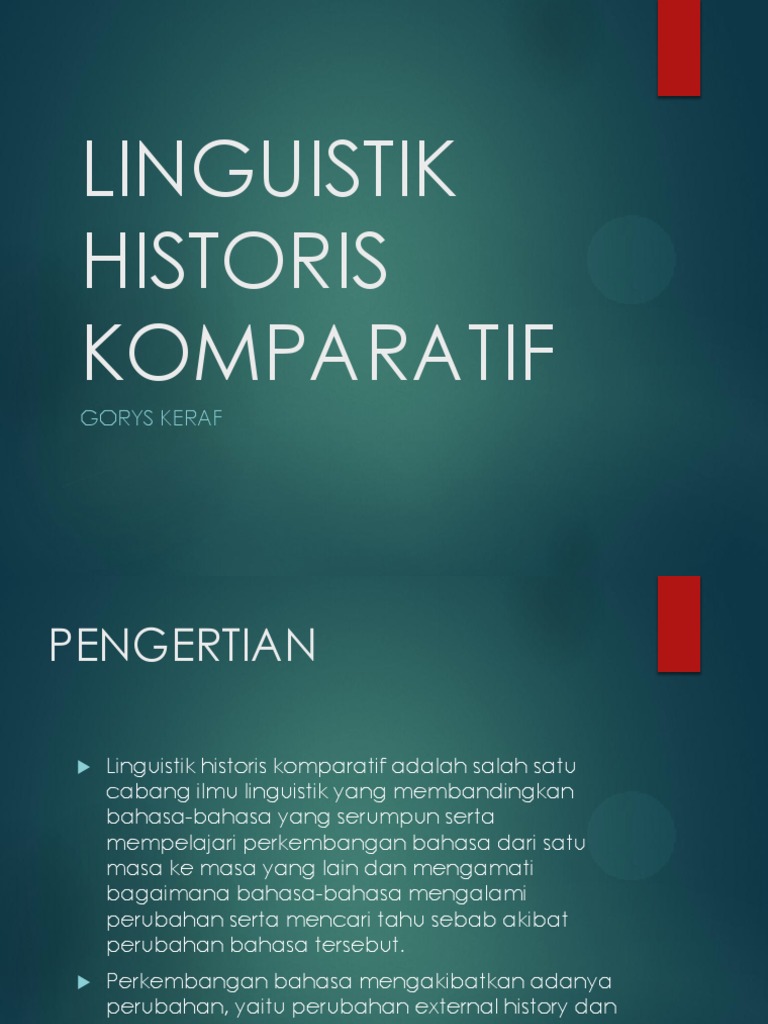 Linguistik Historis Komparatif | PDF | Ilmu Sosial | Kajian Bahasa Asing