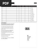 H&M Return Form | PDF