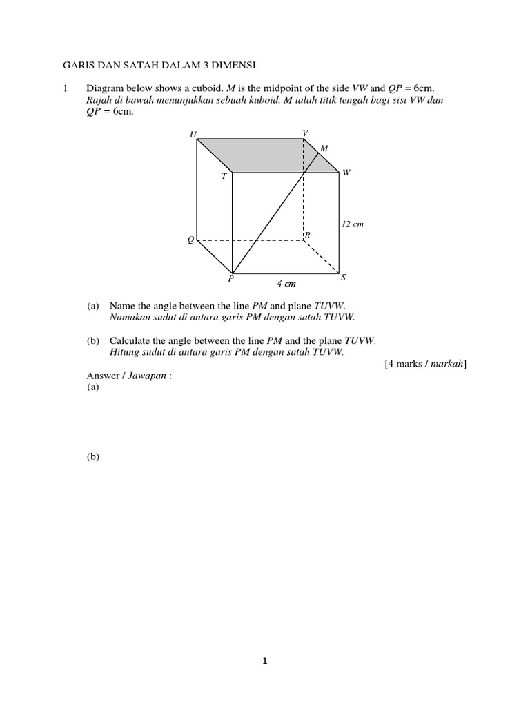 Angles and Planes in Three Dimensions: Calculating and Identifying ...