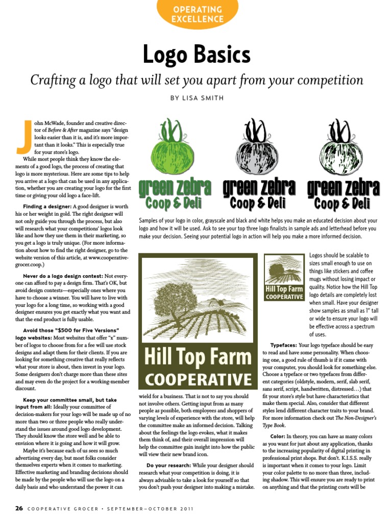 Logo Basics: Crafting A Logo That Will Set You Apart From Your ...